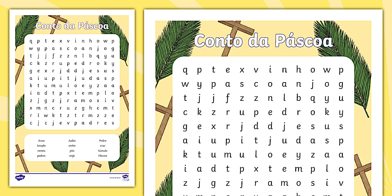 Sopa de Letras: Conto da Páscoa - Twinkl