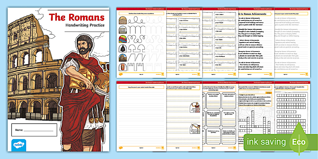 KS2 The Romans Handwriting Practice Booklet (Teacher-Made)