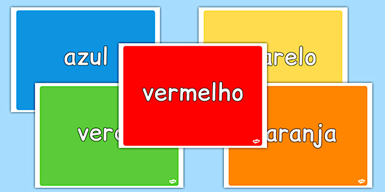 Colours Display Pack Portuguese (teacher made) - Twinkl