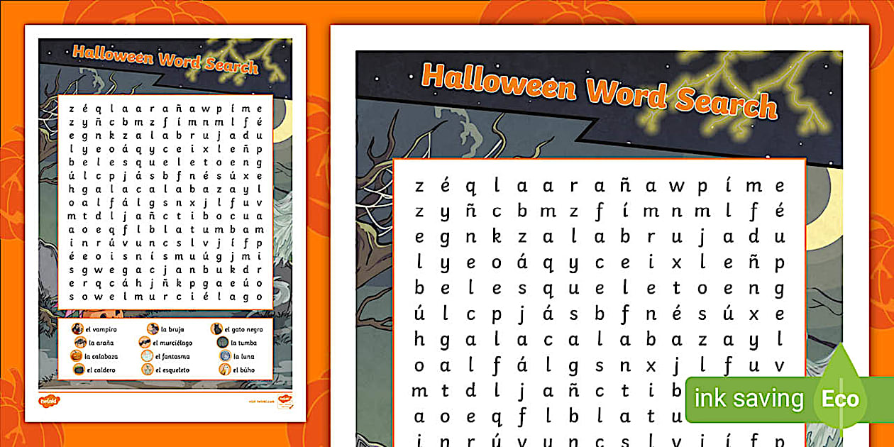 👉 Spanish Halloween Word Search - Primary Resource