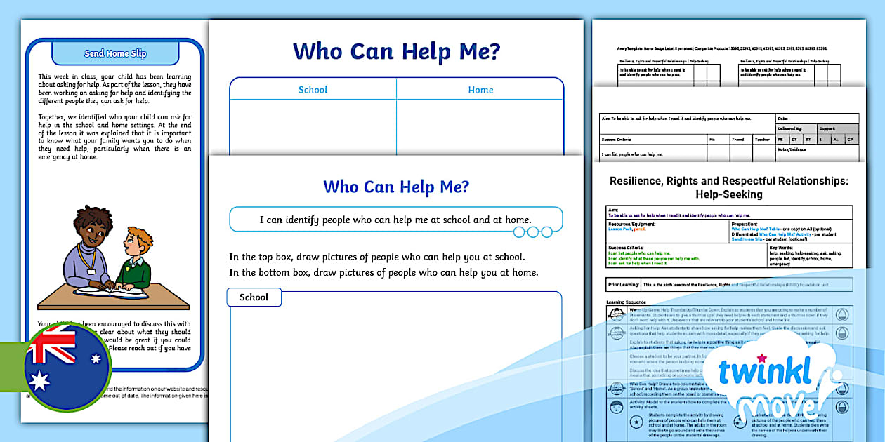Foundation RRRR Help-Seeking Lesson Pack