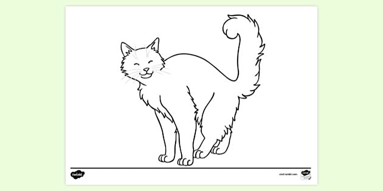 Printable Cat Colouring Page | Colouring Sheets - Twinkl