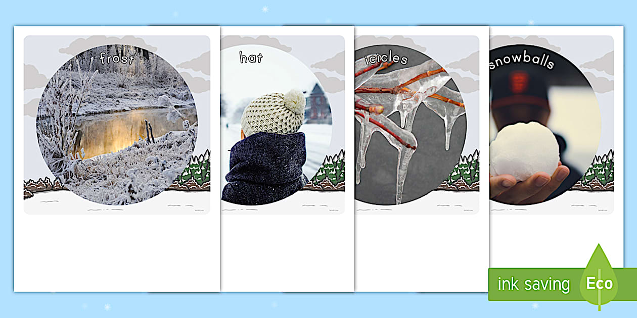 Winter Photo Cutouts (teacher made) - Twinkl