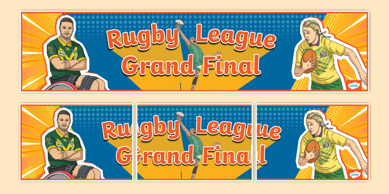 Rugby League Grand Final Display Banner - Twinkl