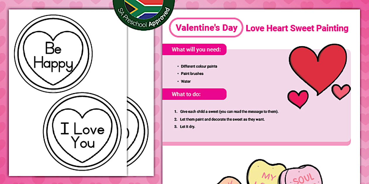 Preschool: Valentine's Day: Love Heart Painting - Twinkl