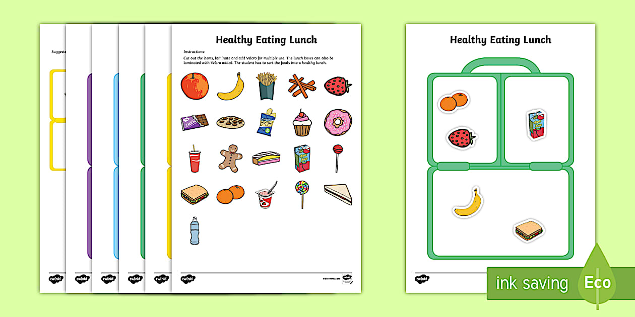 Workstation Pack: Healthy Lunch Activity (teacher made)