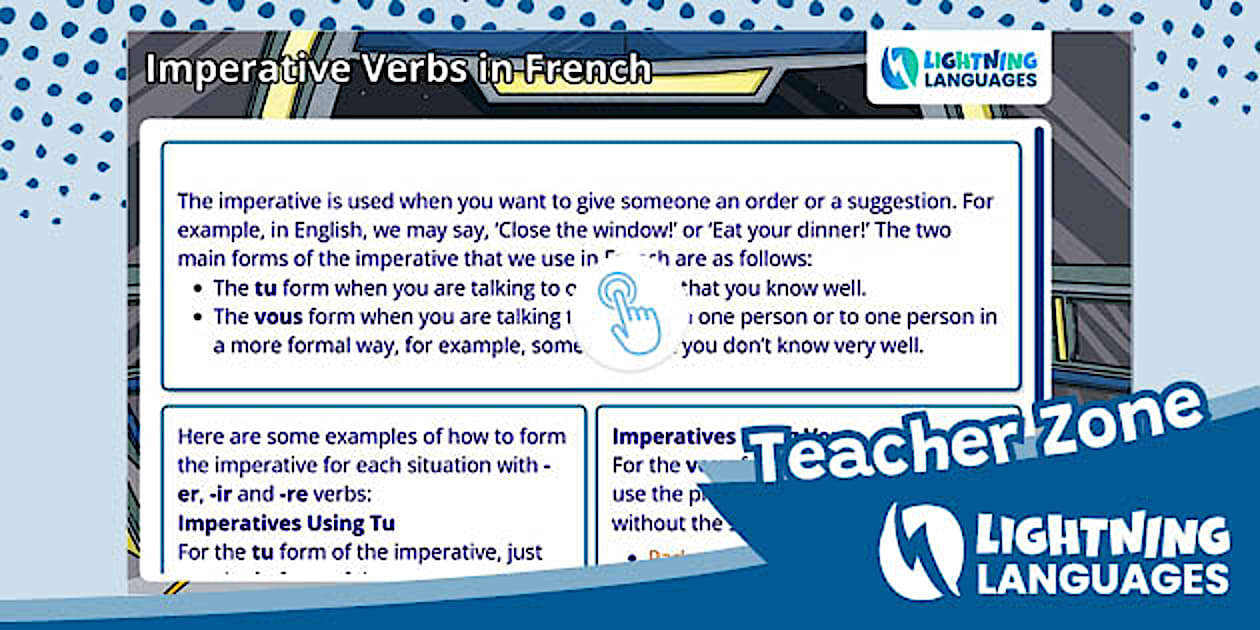 👉 Lightning Languages | French | Go Guide | Imperative Verbs