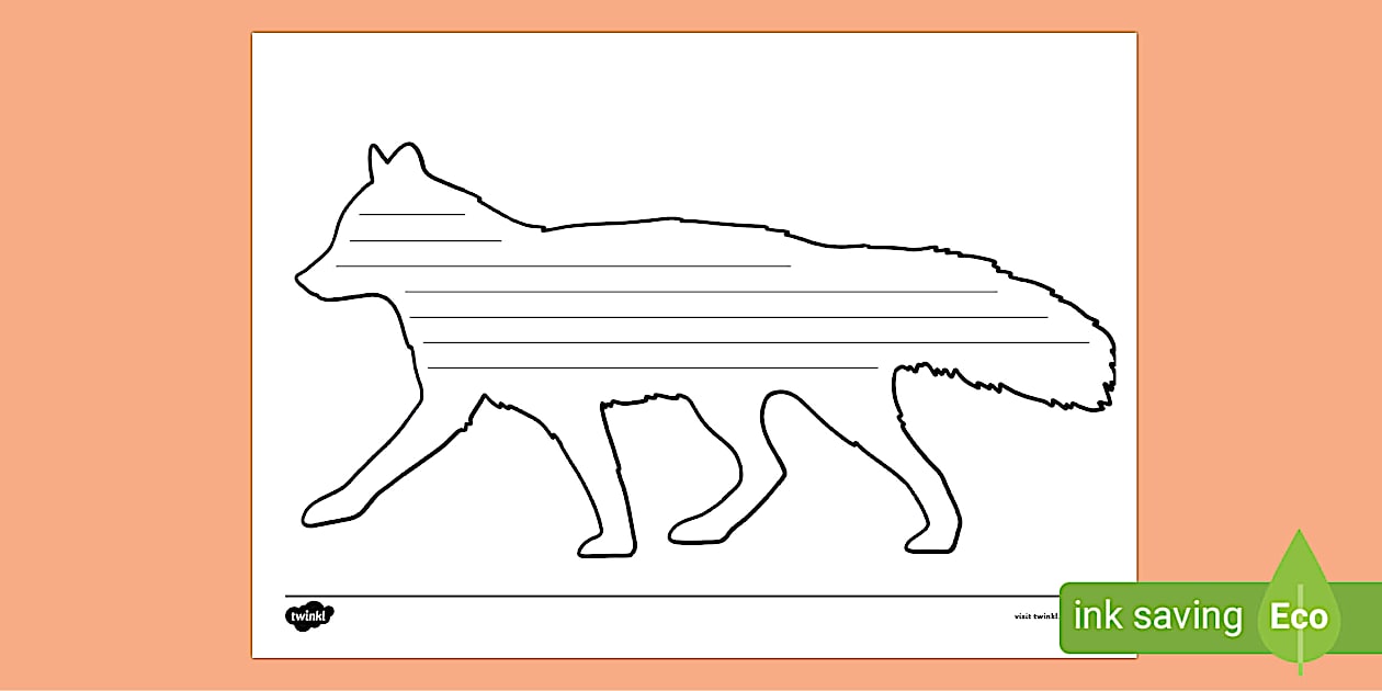 Fox Writing Template (teacher made) - Twinkl