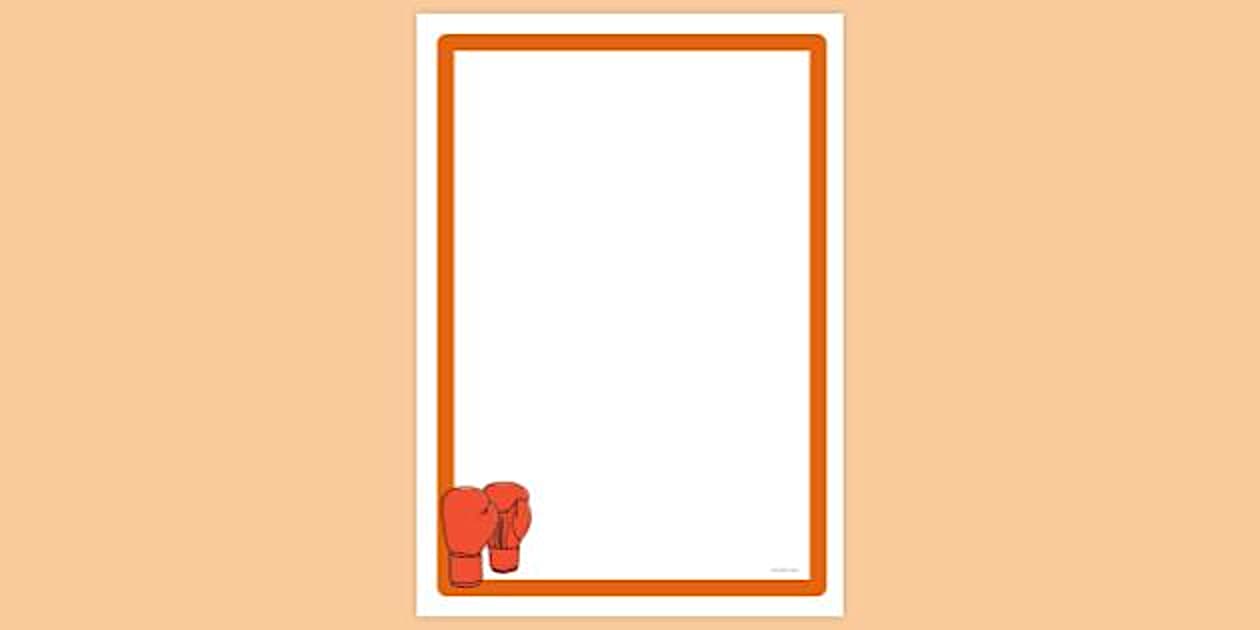 Boxing Page Border (teacher made) - Twinkl