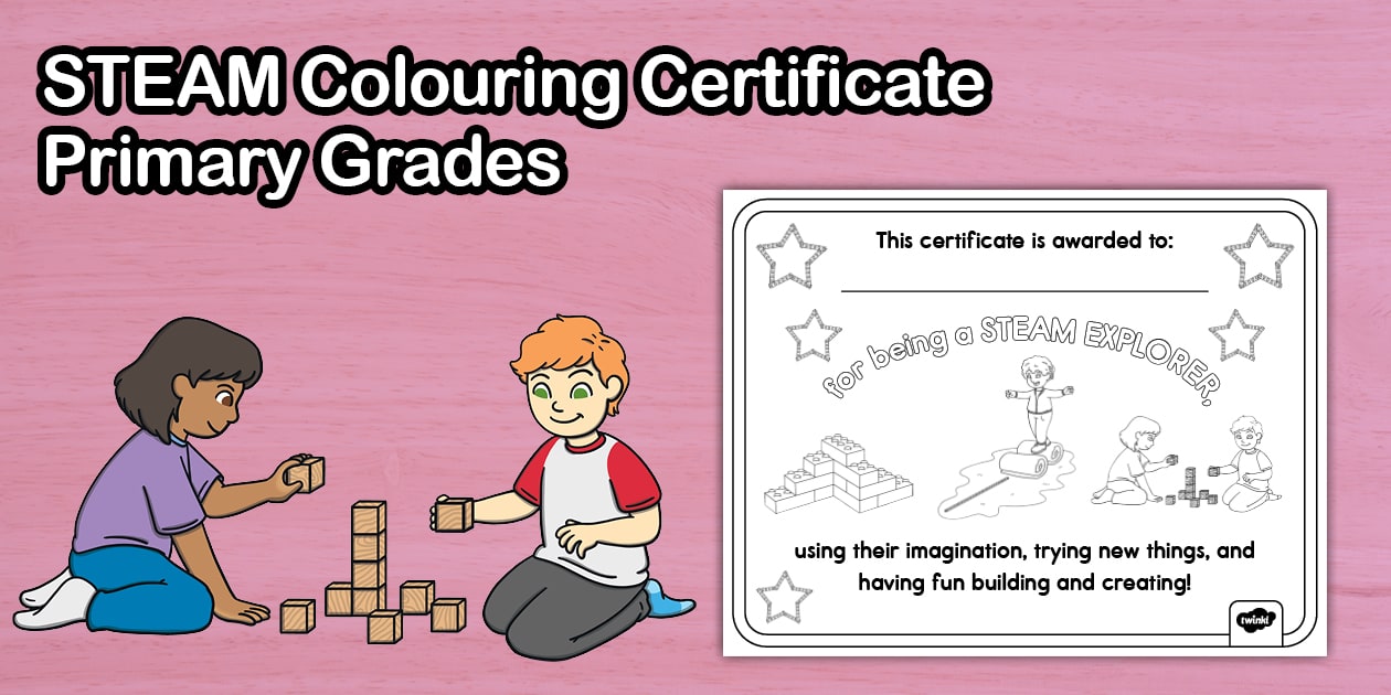 STEAM Colouring Certificate Primary Grades