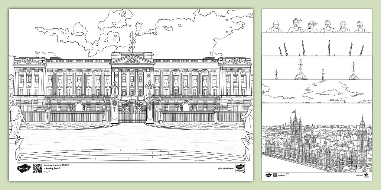 KS2 London Marathon Colouring Sheets (Teacher-Made) - Twinkl