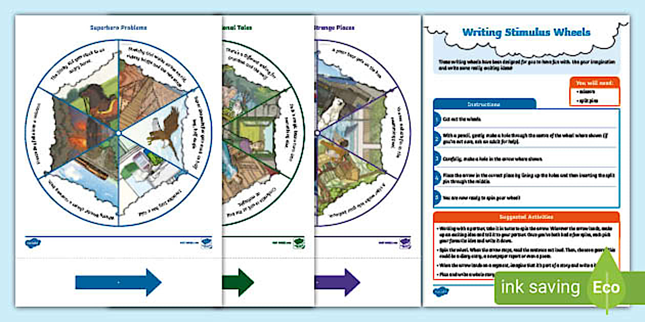 KS2 Writing Stimulus Wheels (teacher made) - Twinkl