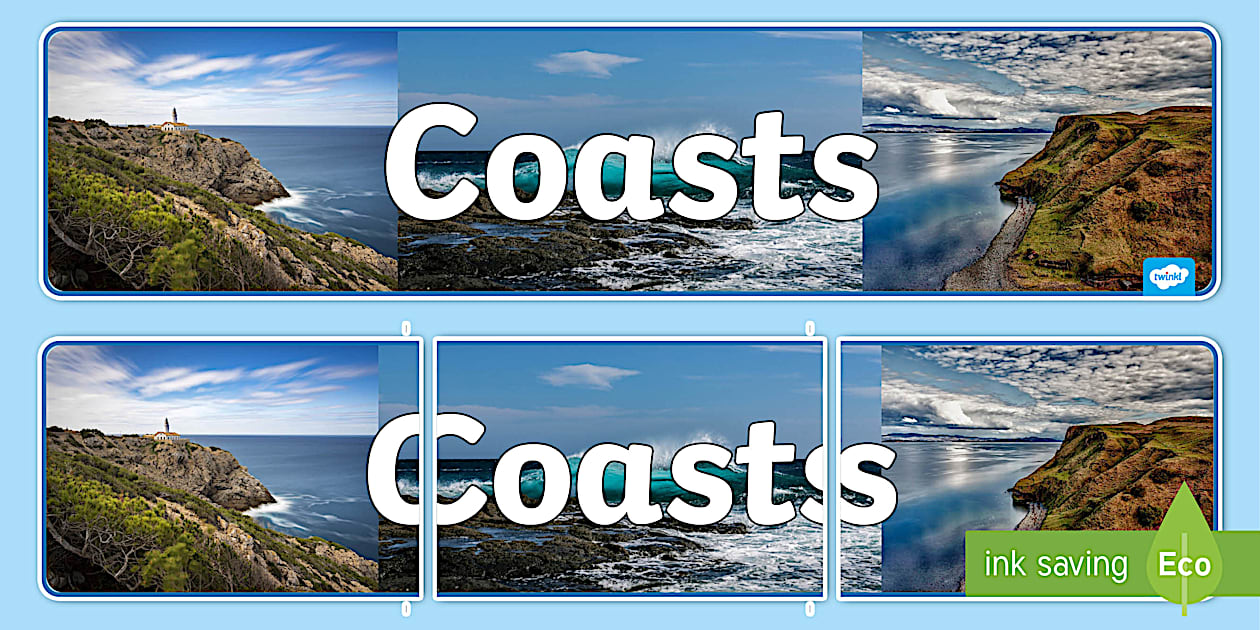 Coasts Photo Display Banner (teacher made) - Twinkl
