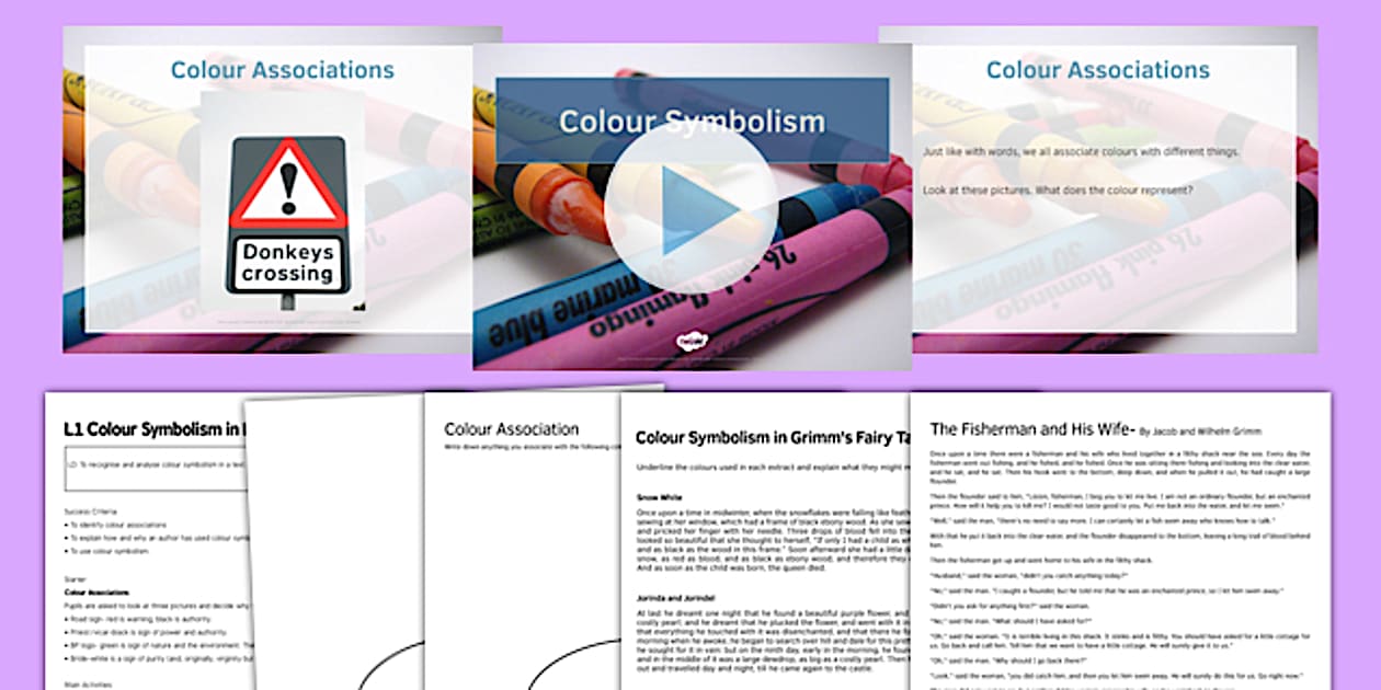 Colour Symbolism Lesson Pack 1 (teacher made) - Twinkl