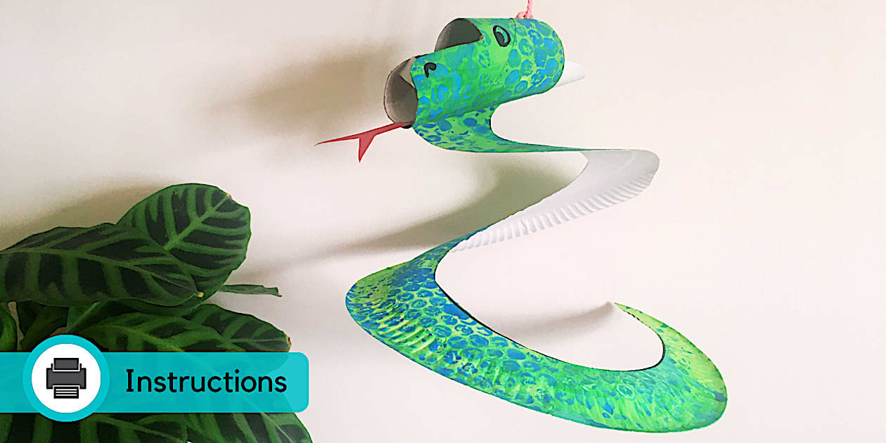 Paper Plate Spiral Snake Craft | Primary Resources - Twinkl