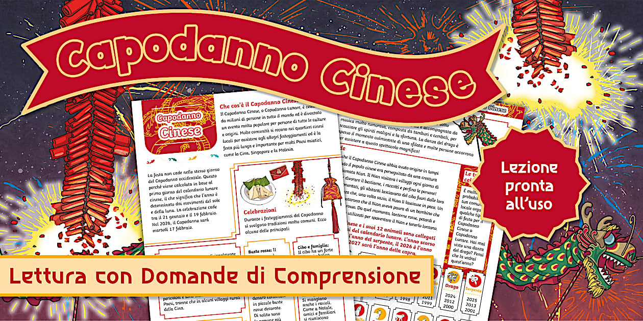 Lettura con Domande di Comprensione: Capodanno Cinese
