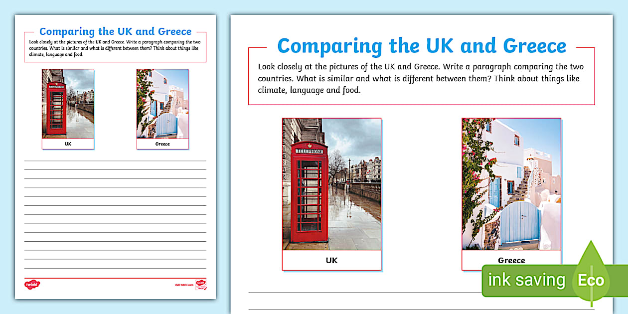 UK and Greece Comparison Activity