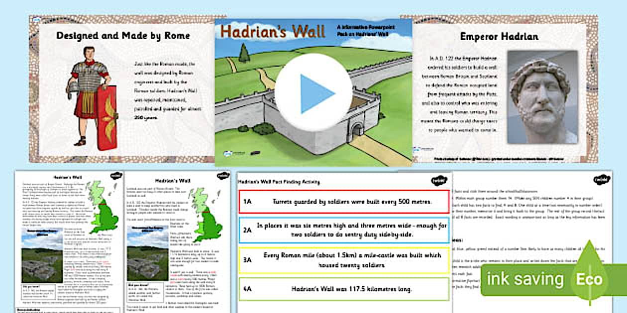 Journey Back In Time With This Hadrians Wall Worksheet