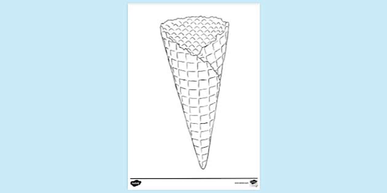 Waffle Cone Colouring | Colouring Sheets (Teacher-Made)