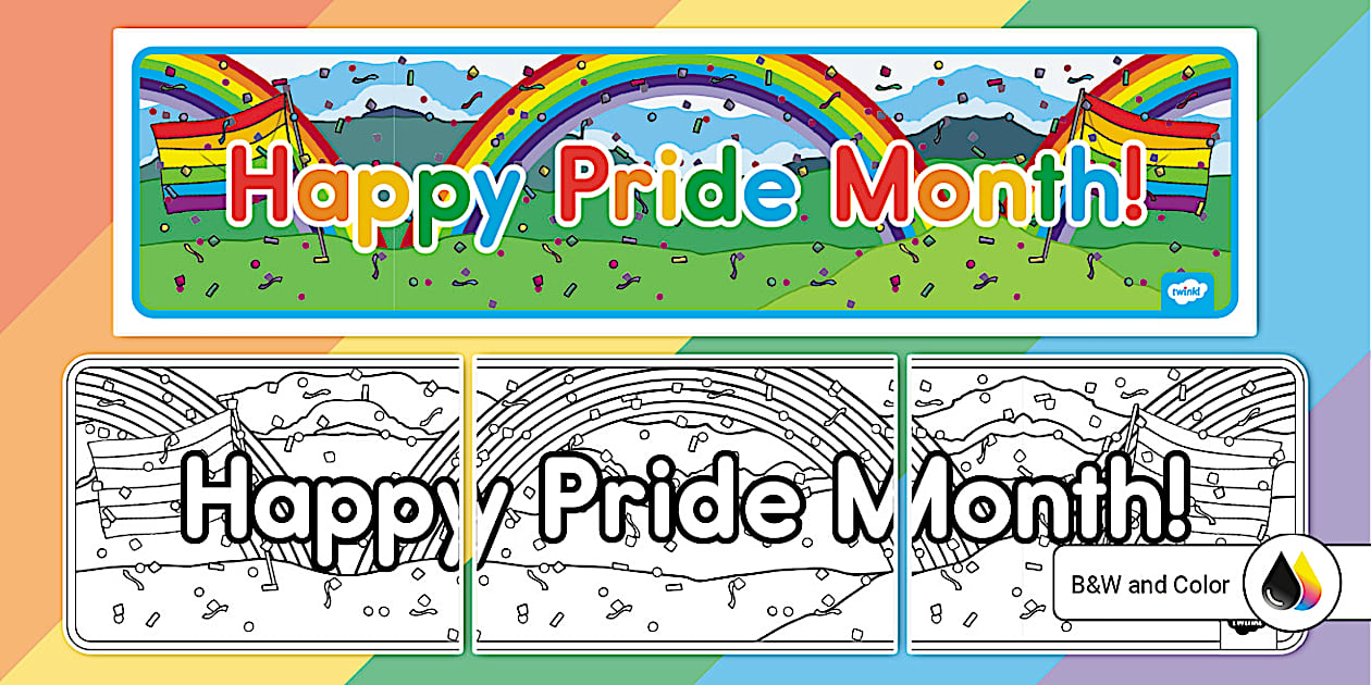 Printable Pride Month Banner | Twinkl Resources | USA