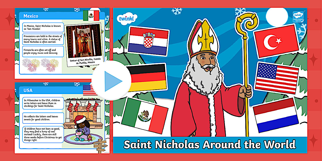 KS1 Saint Nicholas Around the World PowerPoint - Twinkl