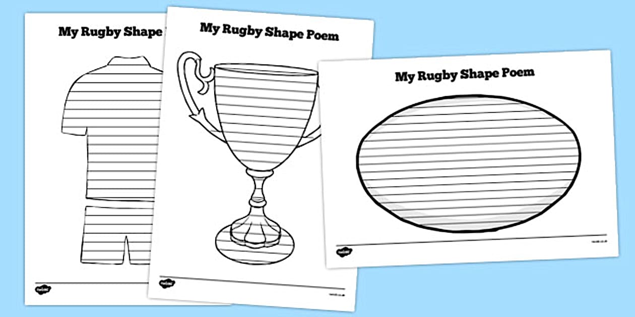 NRL Poems | Rugby Shape Poetry | Australian Primary Resource