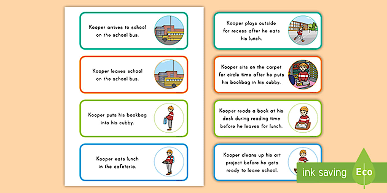 Sentence Sequencing Cards