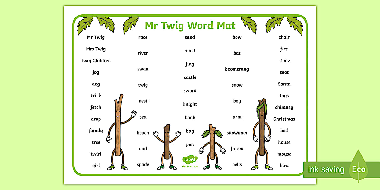 Stickman Word Mat - Teaching Resources (teacher made)