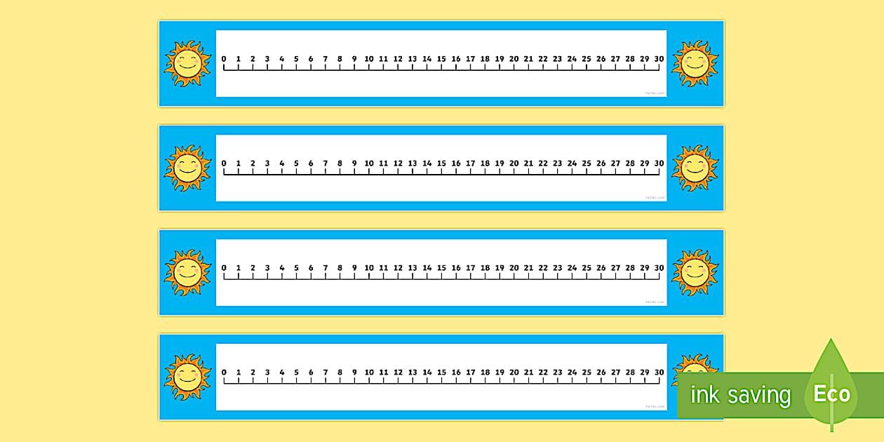 0-30 Number Line - (teacher made) - Twinkl