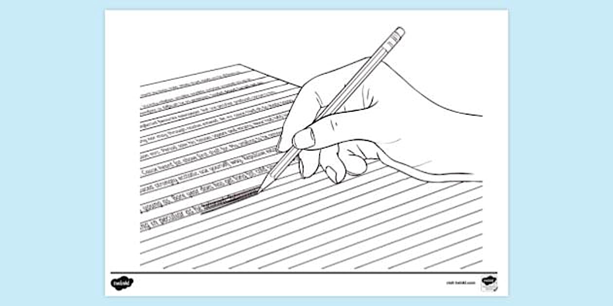 Writing Scored Out Colouring Sheet | Colouring Sheets
