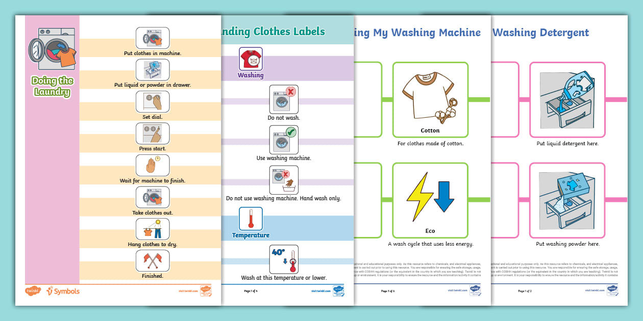 Twinkl Symbols: Doing the Laundry Complete Pack - Twinkl