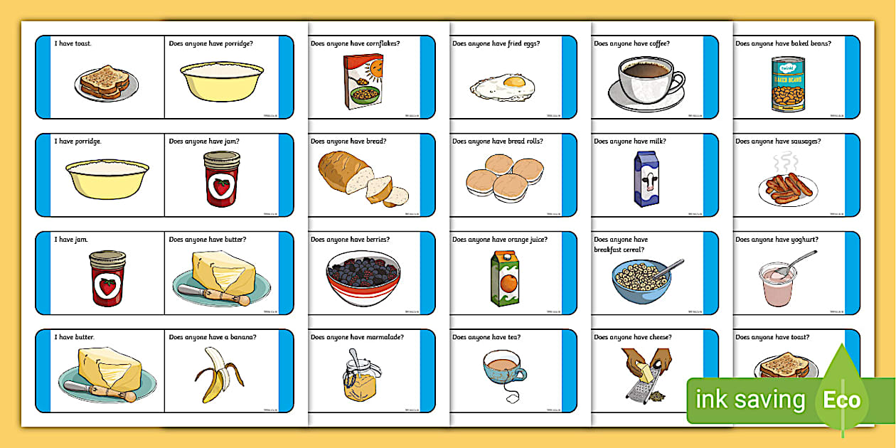 Breakfast Time Loop Cards (teacher made) - Twinkl
