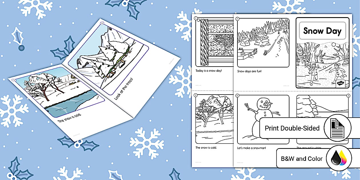 Snow Day Emergent Reader (teacher made) - Twinkl