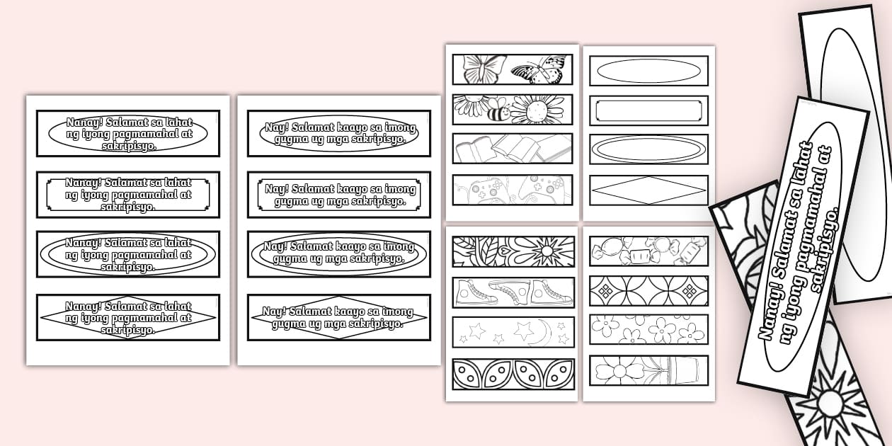 Mga Bookmark para sa Araw ng mga Ina (teacher made) - Twinkl