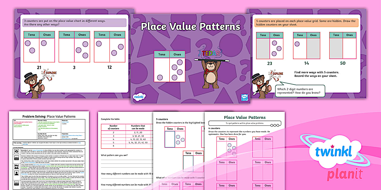 👉 Y2 Place Value Problems Planit Maths Lesson 1 - Twinkl