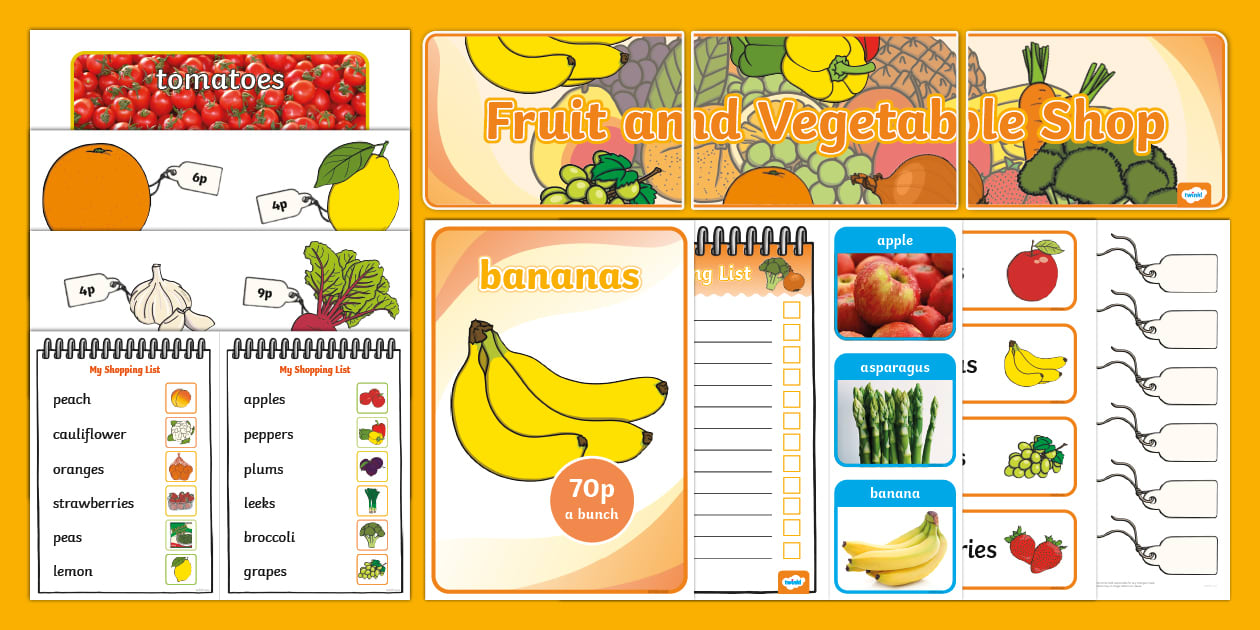 Fruit and Vegetable Shop Role-Play Pack | Twinkl - Twinkl