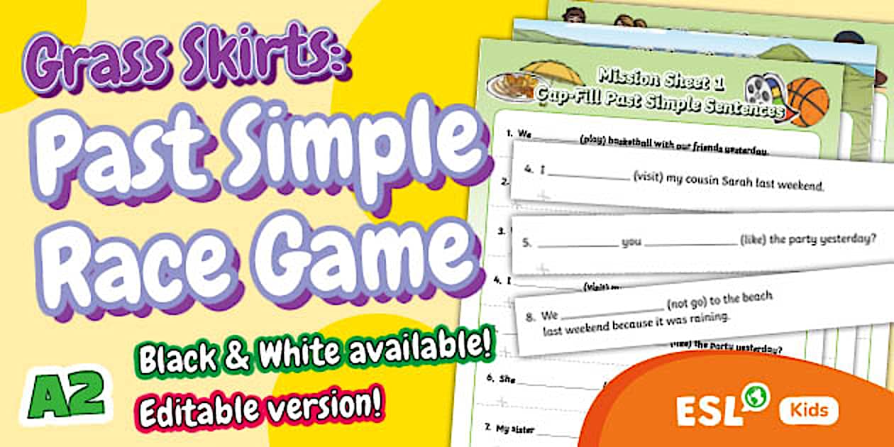 ESL Grass Skirts: Past Simple Game