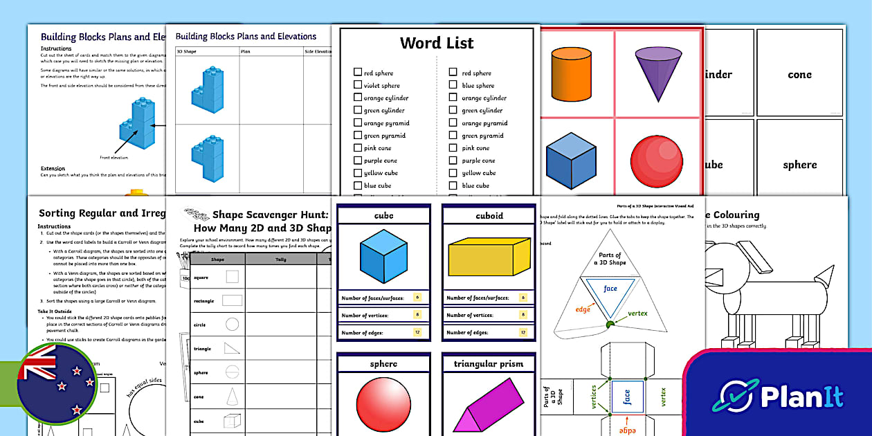 Phase 2 Shapes: 2D and 3D Shapes Supporting Activity Pack