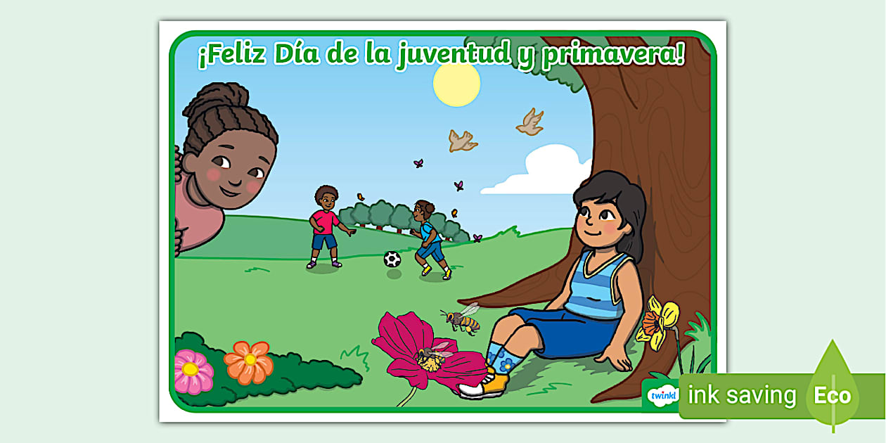 Póster: Día de la juventud y primavera | Twinkl Perú