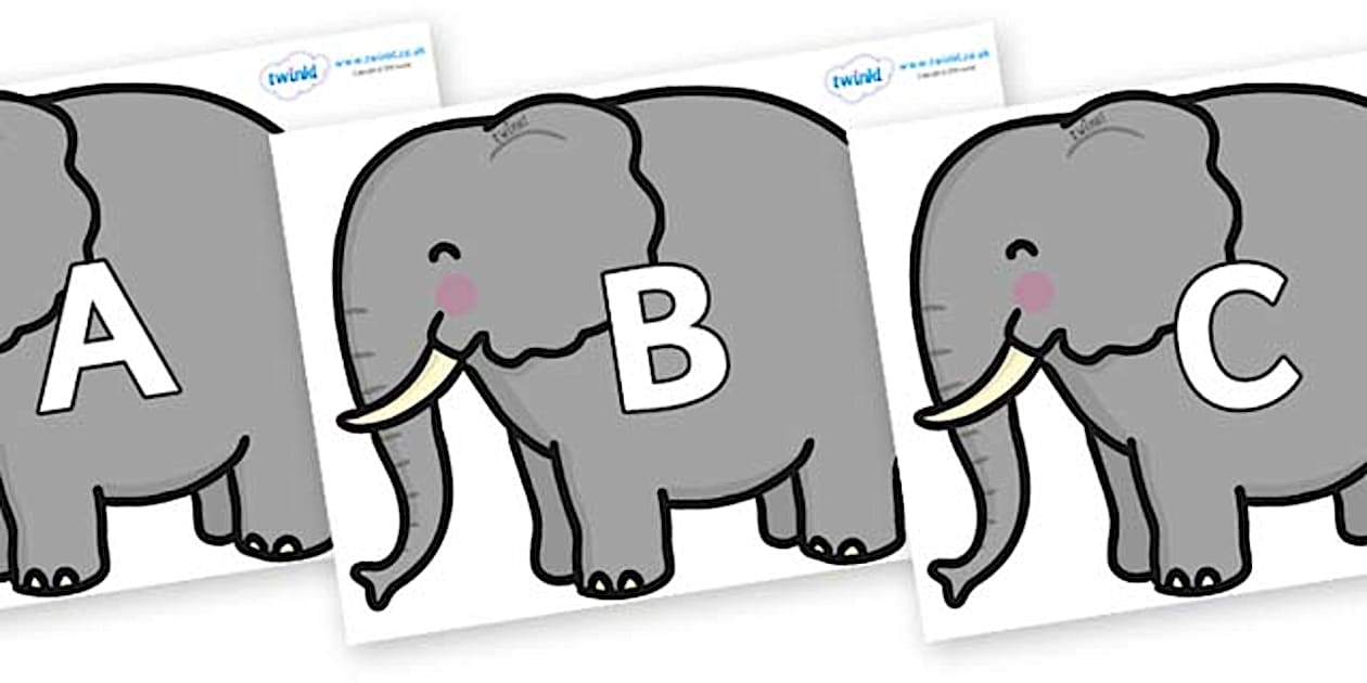 A-Z Alphabet on Elephants (teacher made) - Twinkl
