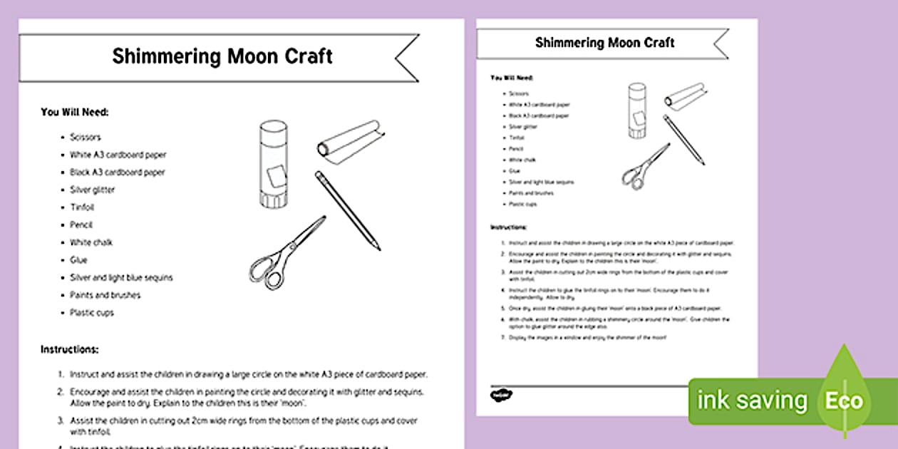 Printable Moon Craft - SEN Resources (teacher made) - Twinkl