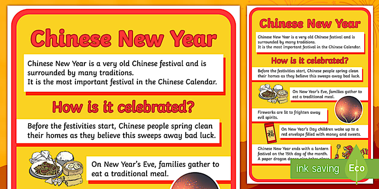 Editable A2 Chinese New Year Large Information Display Poster