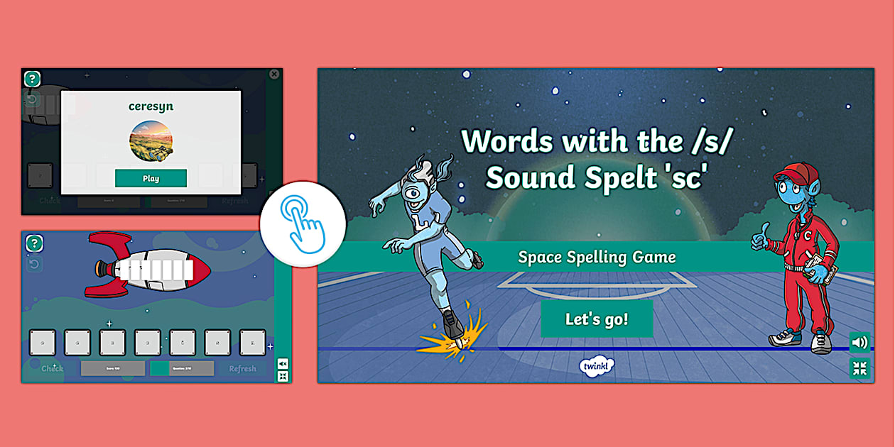 Words with the /s/ Sound Spelt 'sc' KS2 Spelling Rocket Go! Game