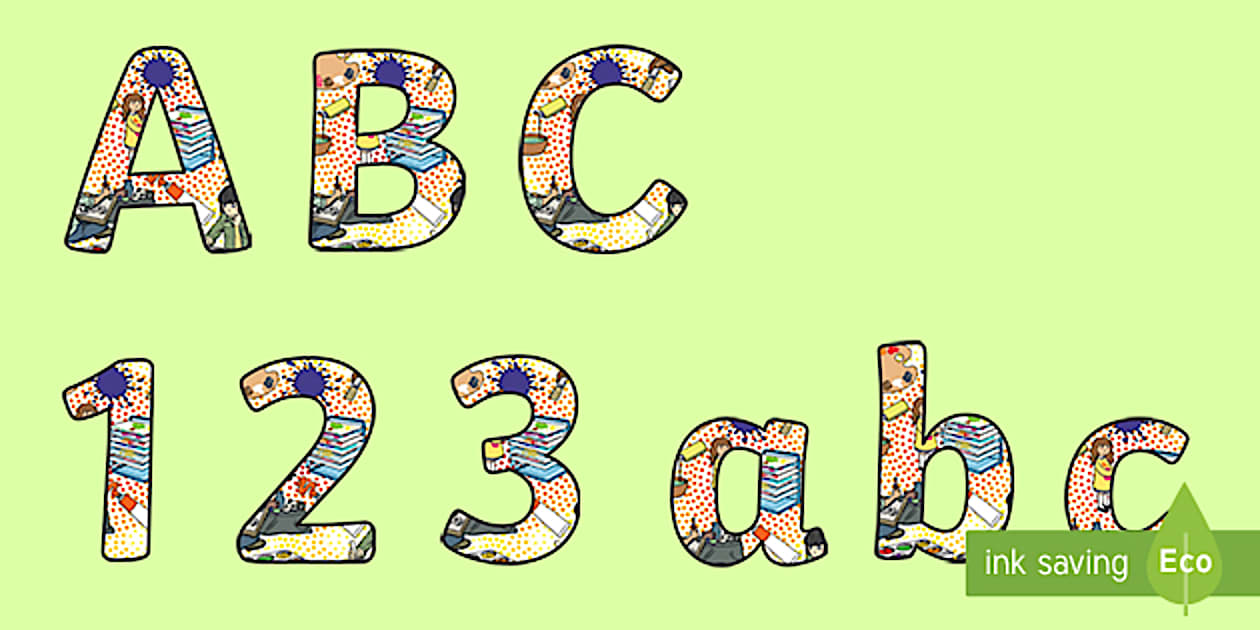 Art Themed Display Lettering (teacher made) - Twinkl