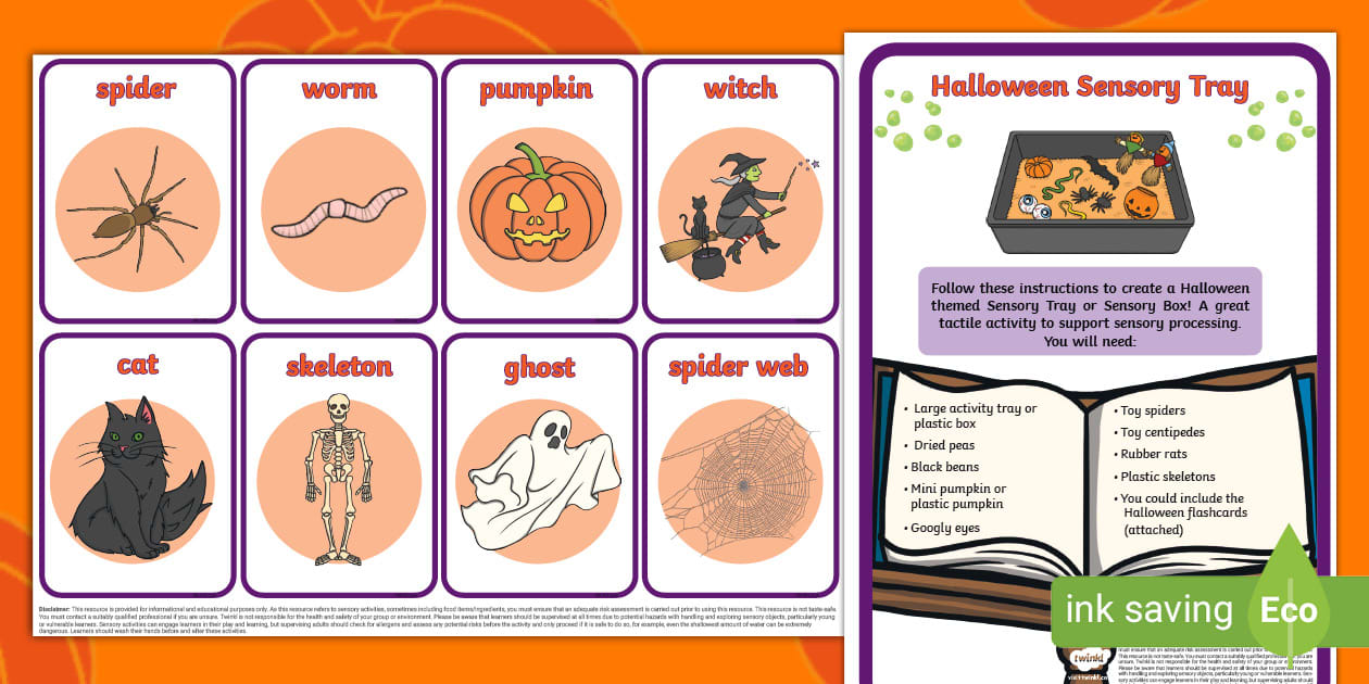 Halloween Sensory Tray (teacher made) - Twinkl
