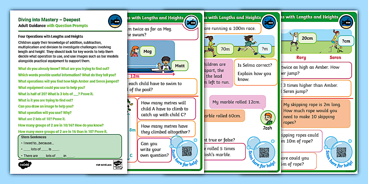 👉 Year 2 Diving into Mastery: Step 5 Four Operations with Lengths and ...