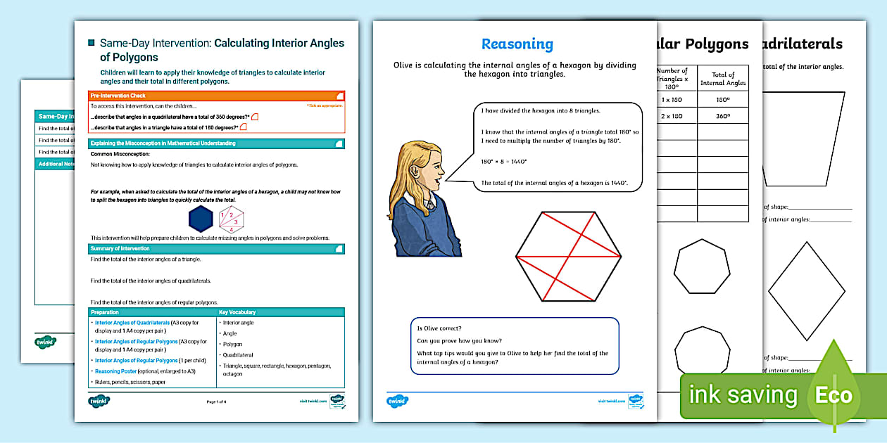 👉 Y6 Maths Intervention: Calculating interior angles of polygons
