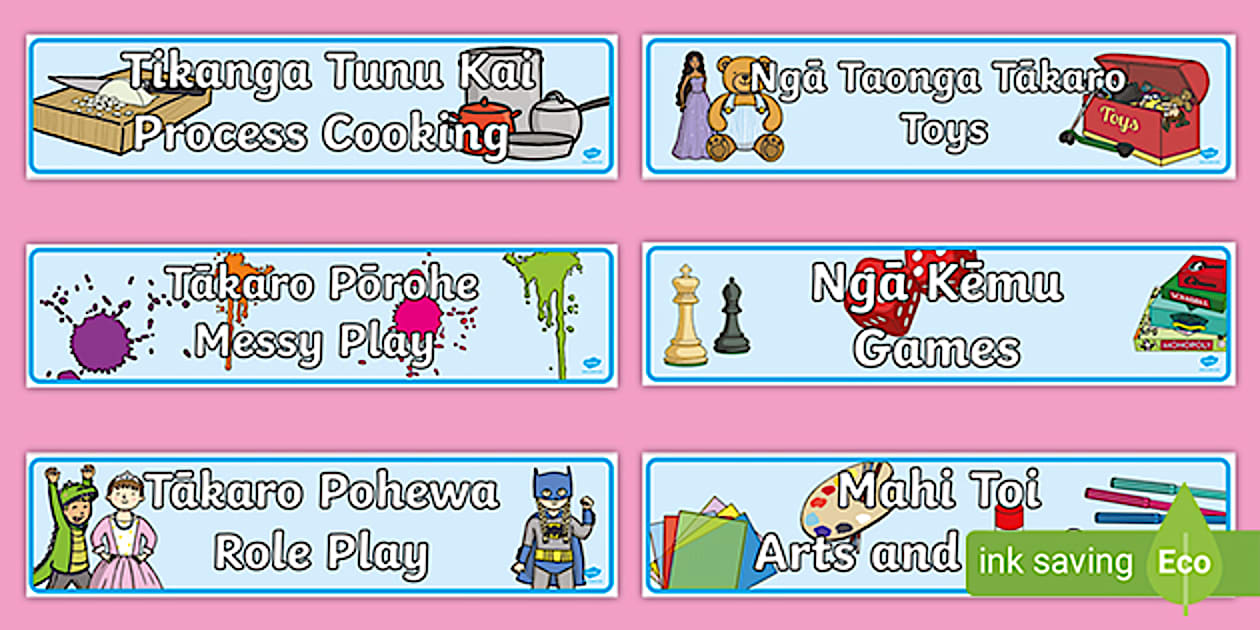 Discovery Zone Display Banner Te Reo Maori/English