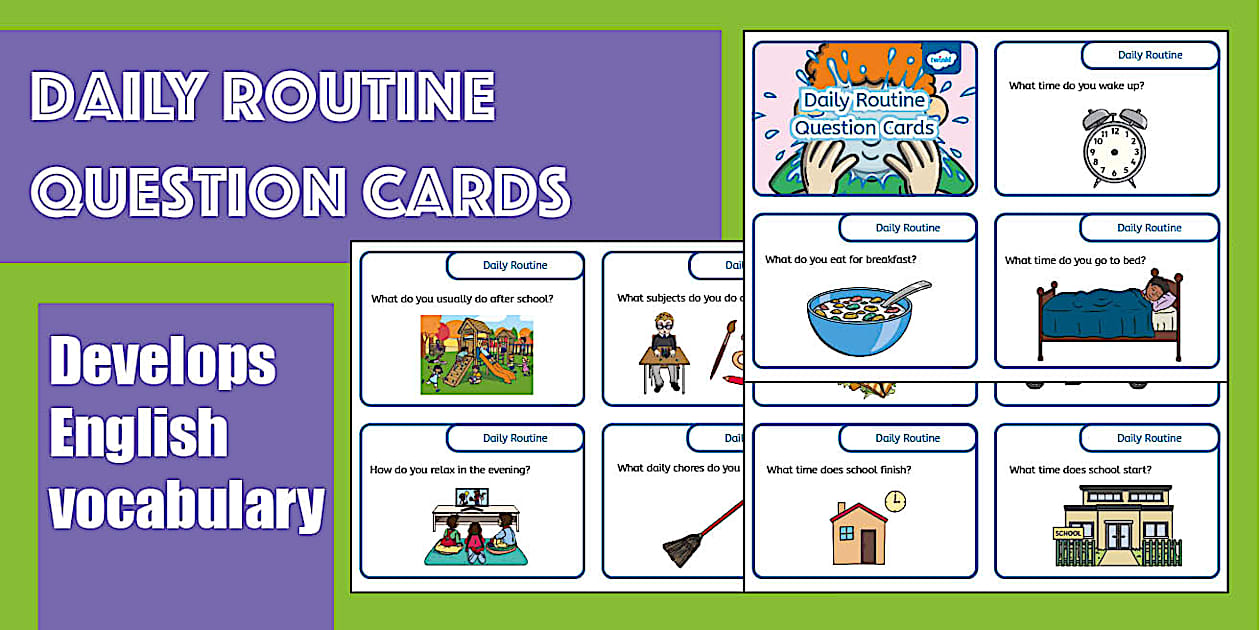 Daily Routine Question Cards