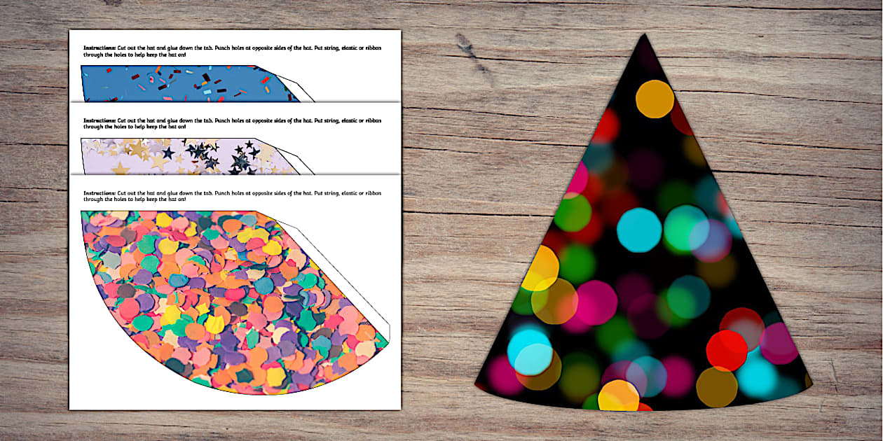 Confetti Party Hats | Twinkl Party (teacher made) - Twinkl
